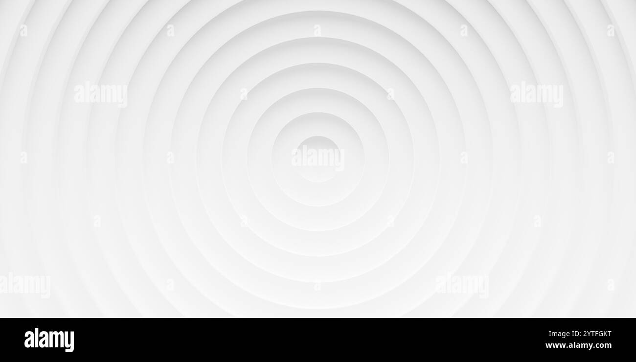 Concentric linear inset white rings or circles steps symmetrically lit ...