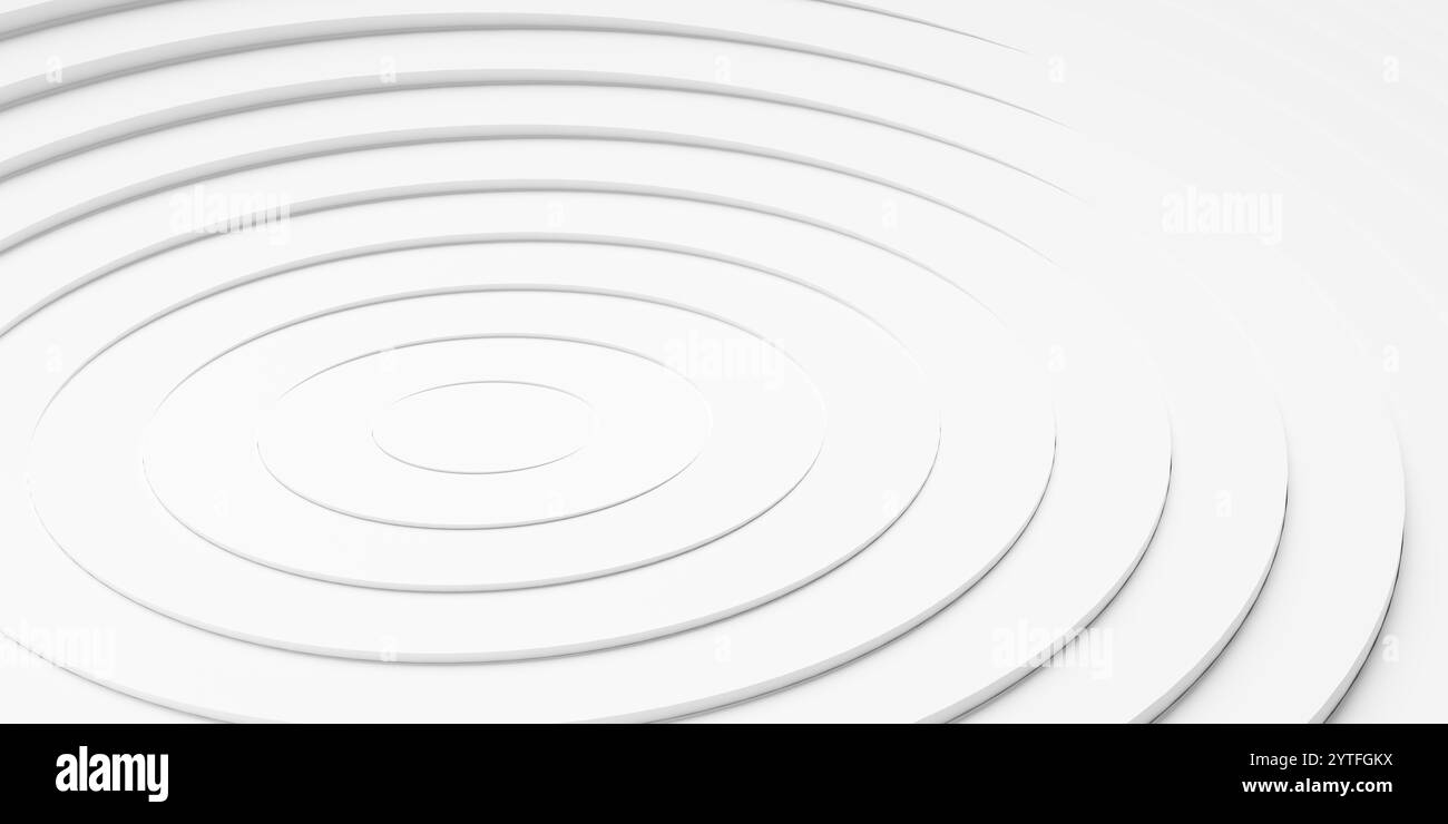 Concentric linear offset white rings or circles steps background ...