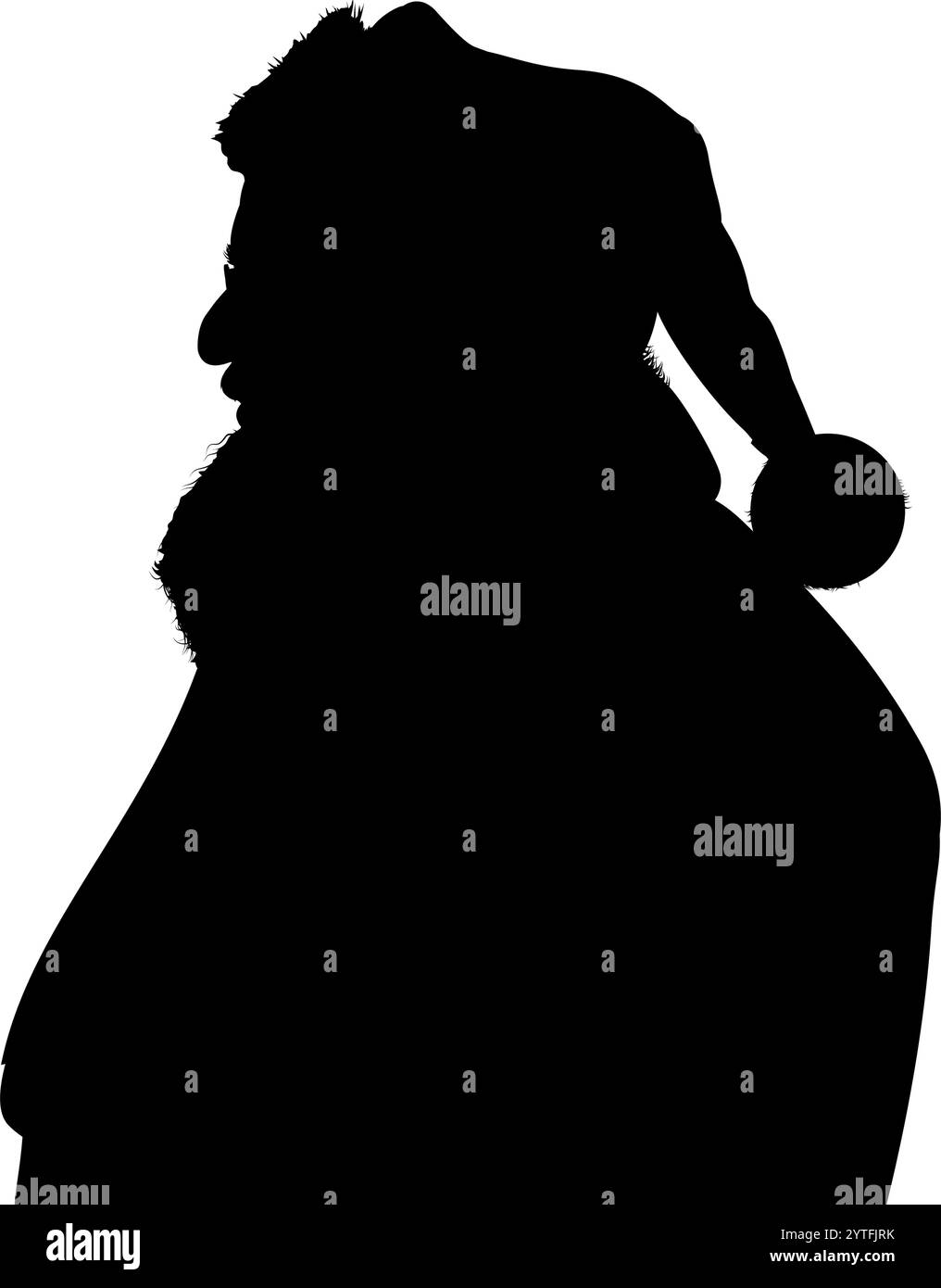 Santa claus silhouette Black and White Stock Photos & Images - Alamy