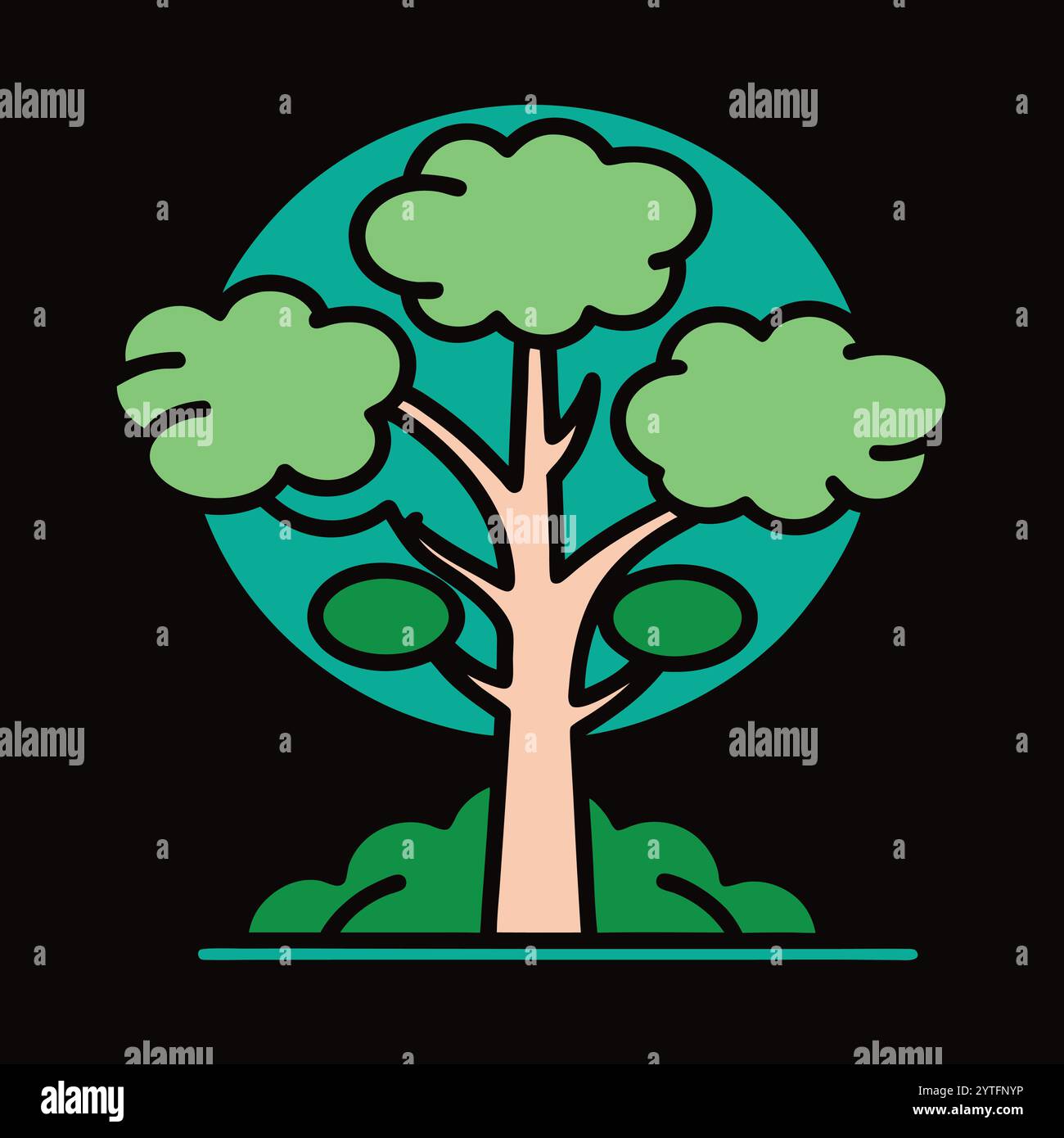 Simple Tree Logo Vector Illustration for Branding, Marketing, and ...
