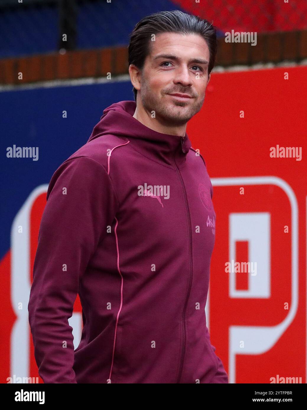 Jack Grealish of Manchester City arrives at Selhurst Park prior to the ...