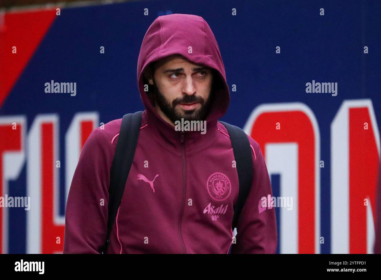 Bernardo Silva of Manchester City arrives at Selhurst Park prior to the ...