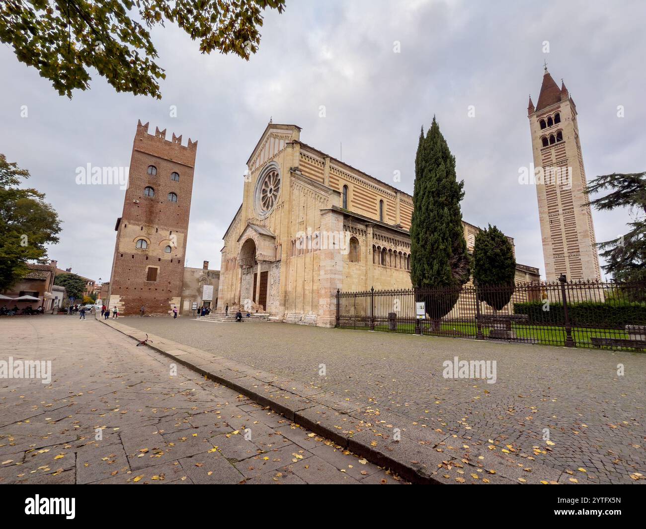 VERONA, ITALY - OCTOBER 27, 2024: Basilica di San Zeno Maggiore church ...