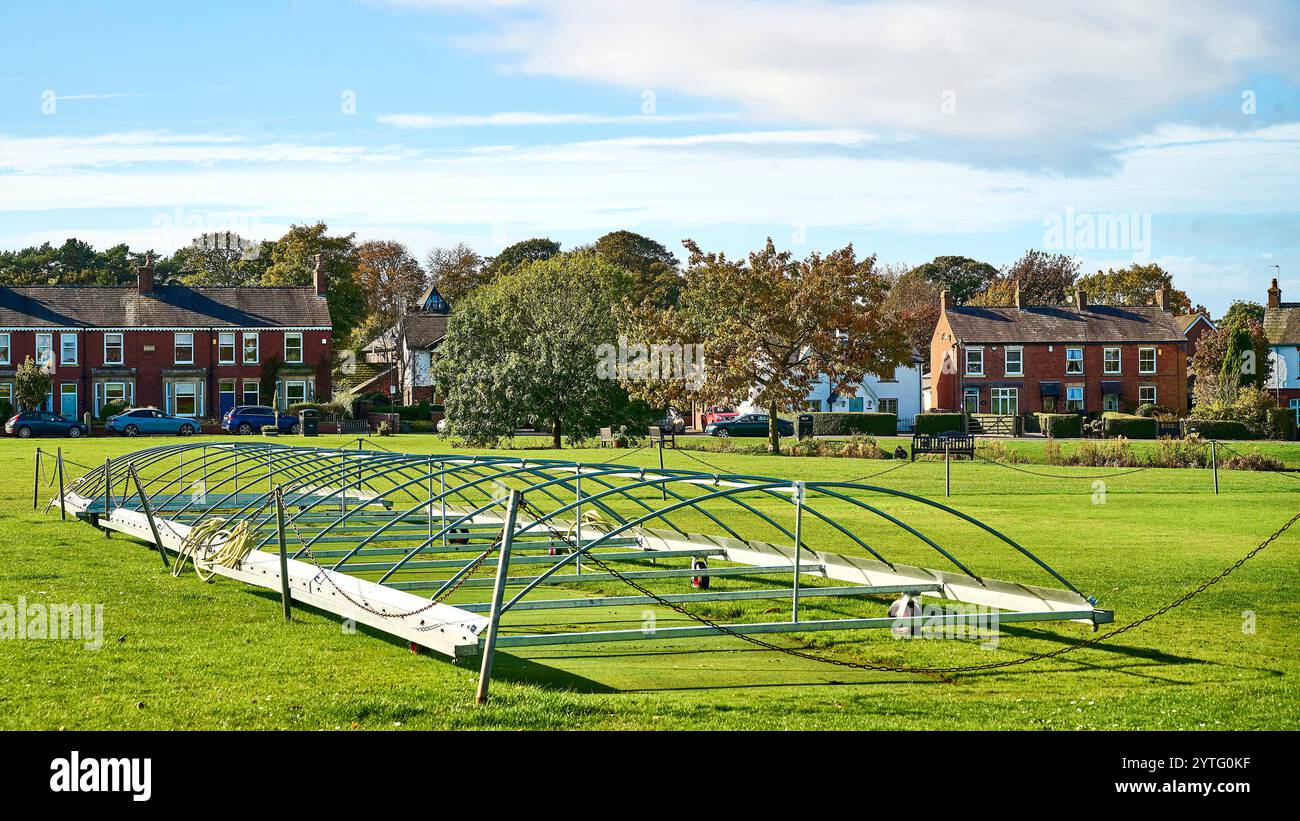 Uk cricket pitch autumn hi-res stock photography and images - Alamy