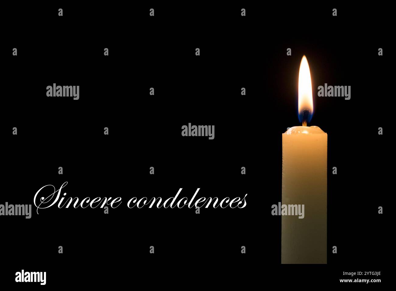 Our sincere condolences hi-res stock photography and images - Alamy