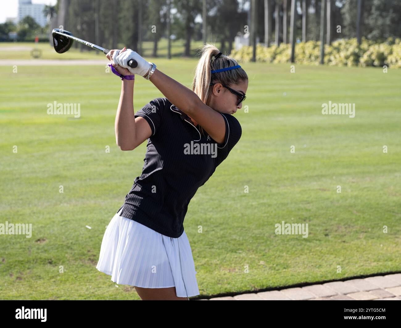 Miami Beach, USA. 05th Dec, 2024. Gabby Golf Girl golfing during the ...