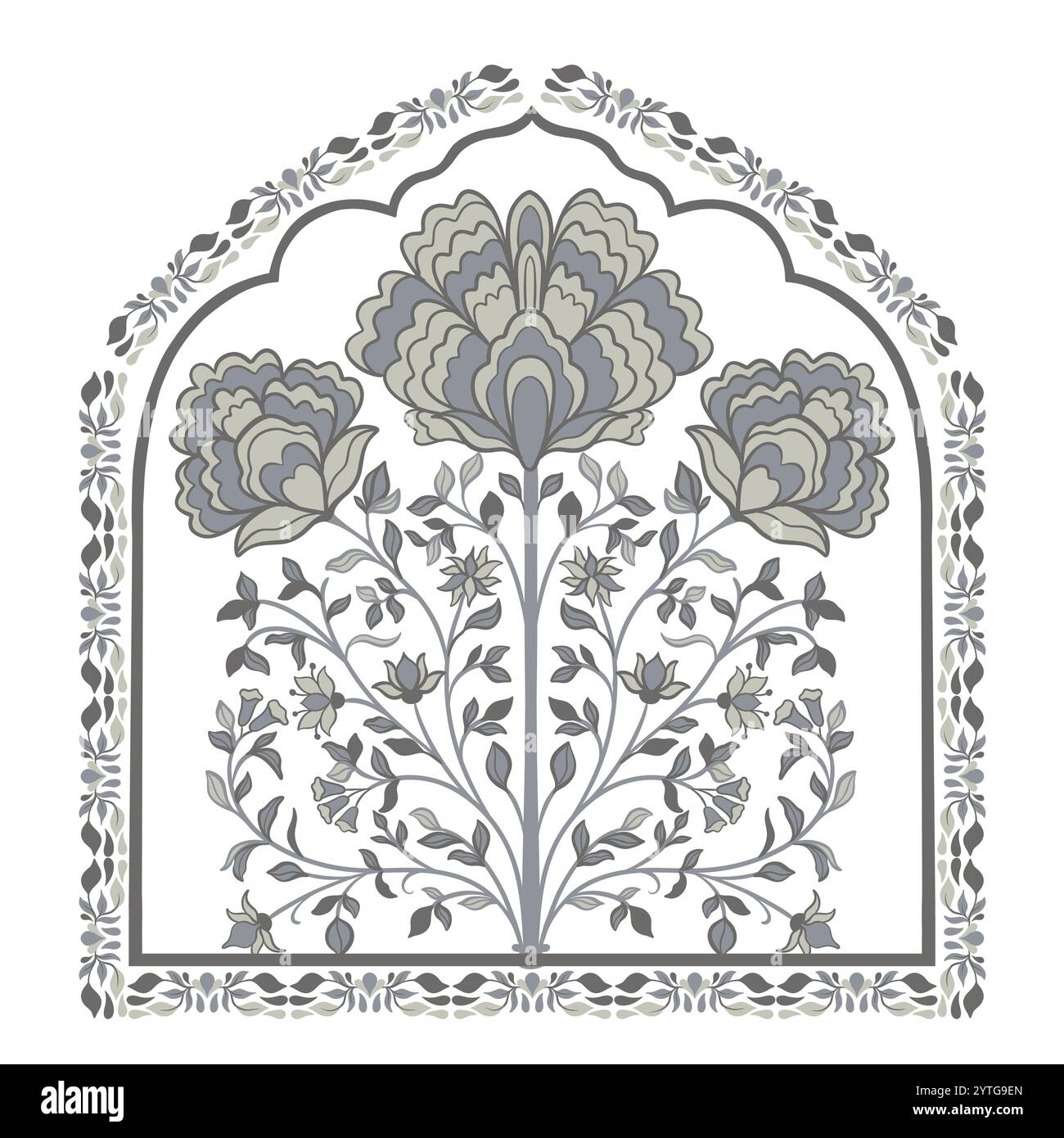 Mughal miniature paintings Stock Vector Images - Alamy