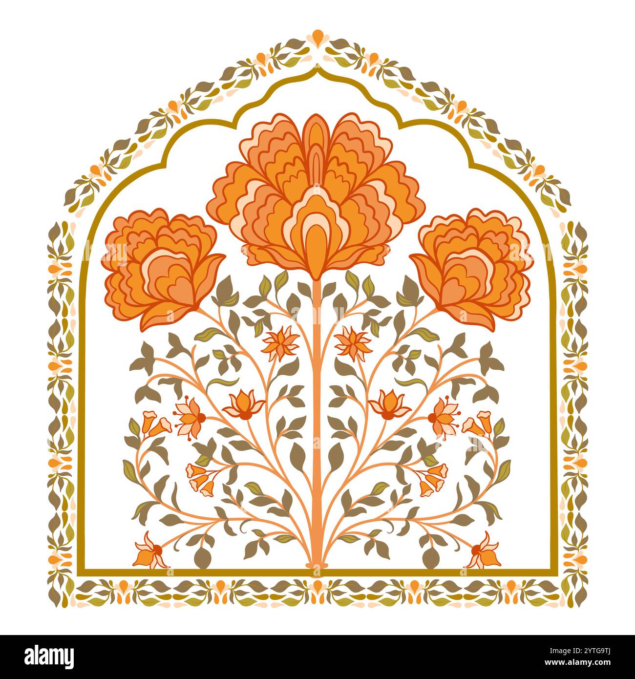 Mughal miniature paintings Stock Vector Images - Alamy
