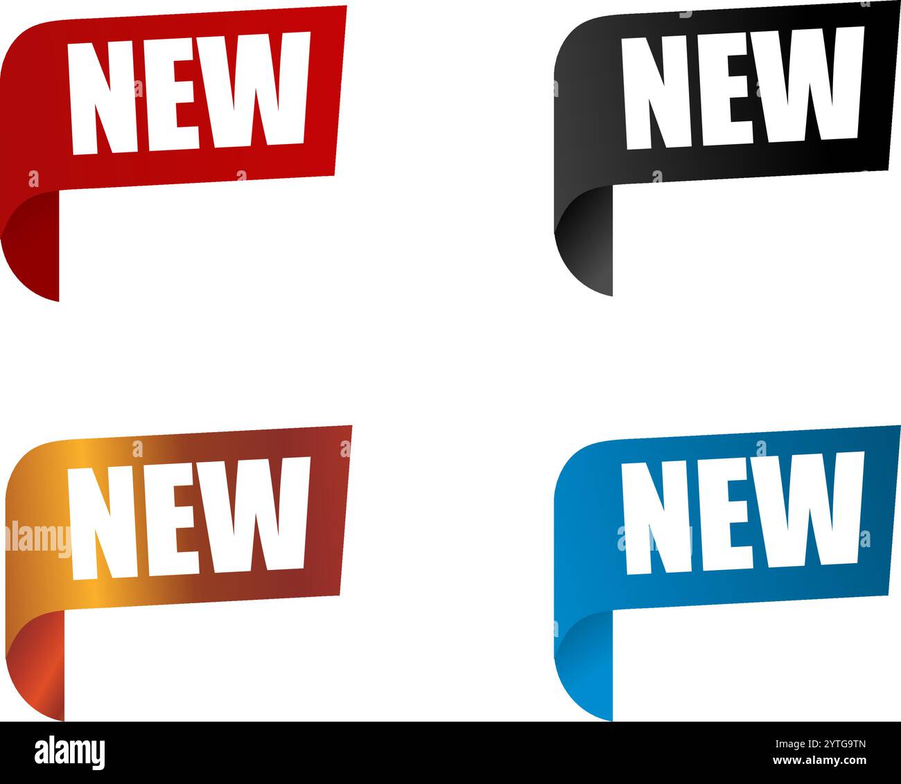 set of labels new Stock Vector Image & Art - Alamy