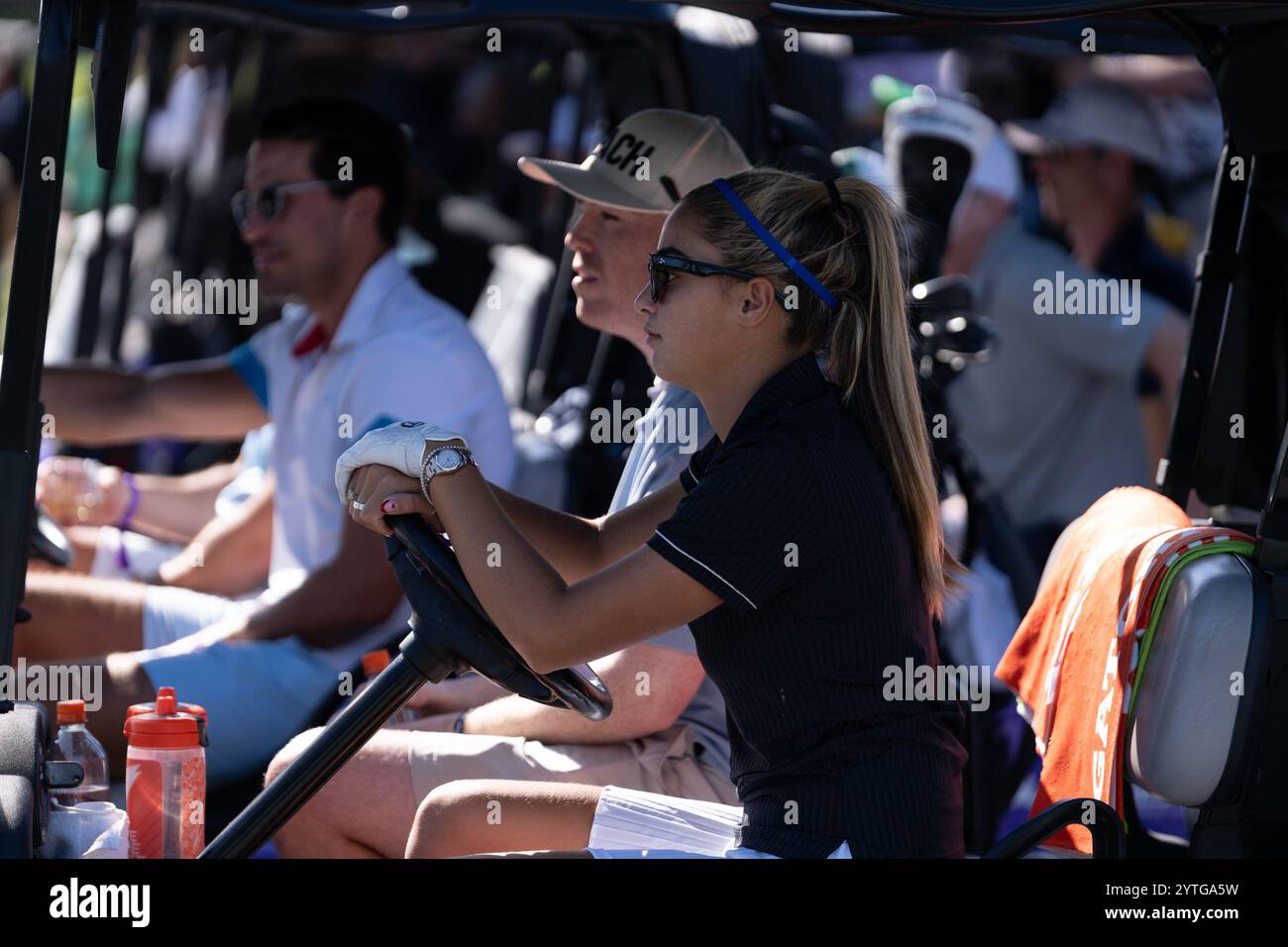 Gabby Golf Girl waits to start the 2nd Annual “We The Best Golf Classic ...