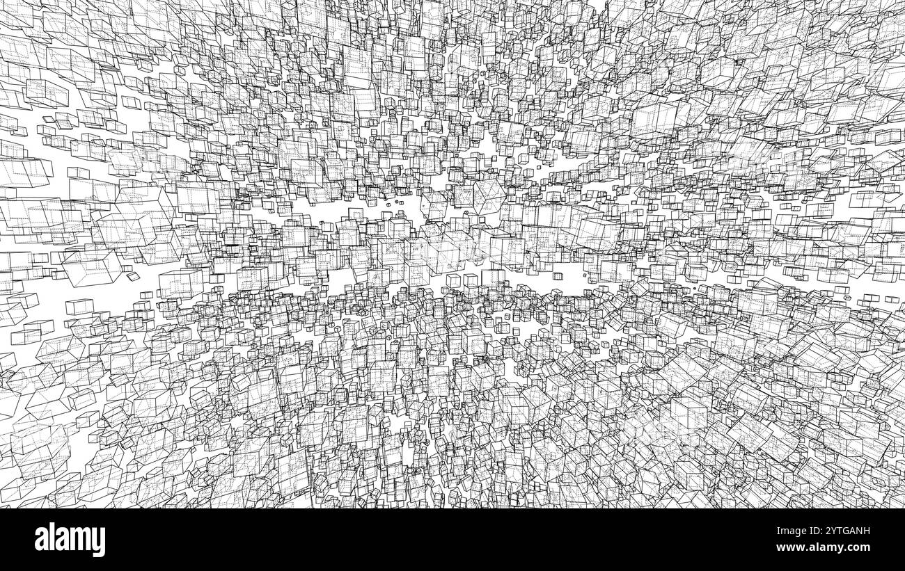 Wireframe Boxes. Sketch style Stock Vector Image & Art - Alamy