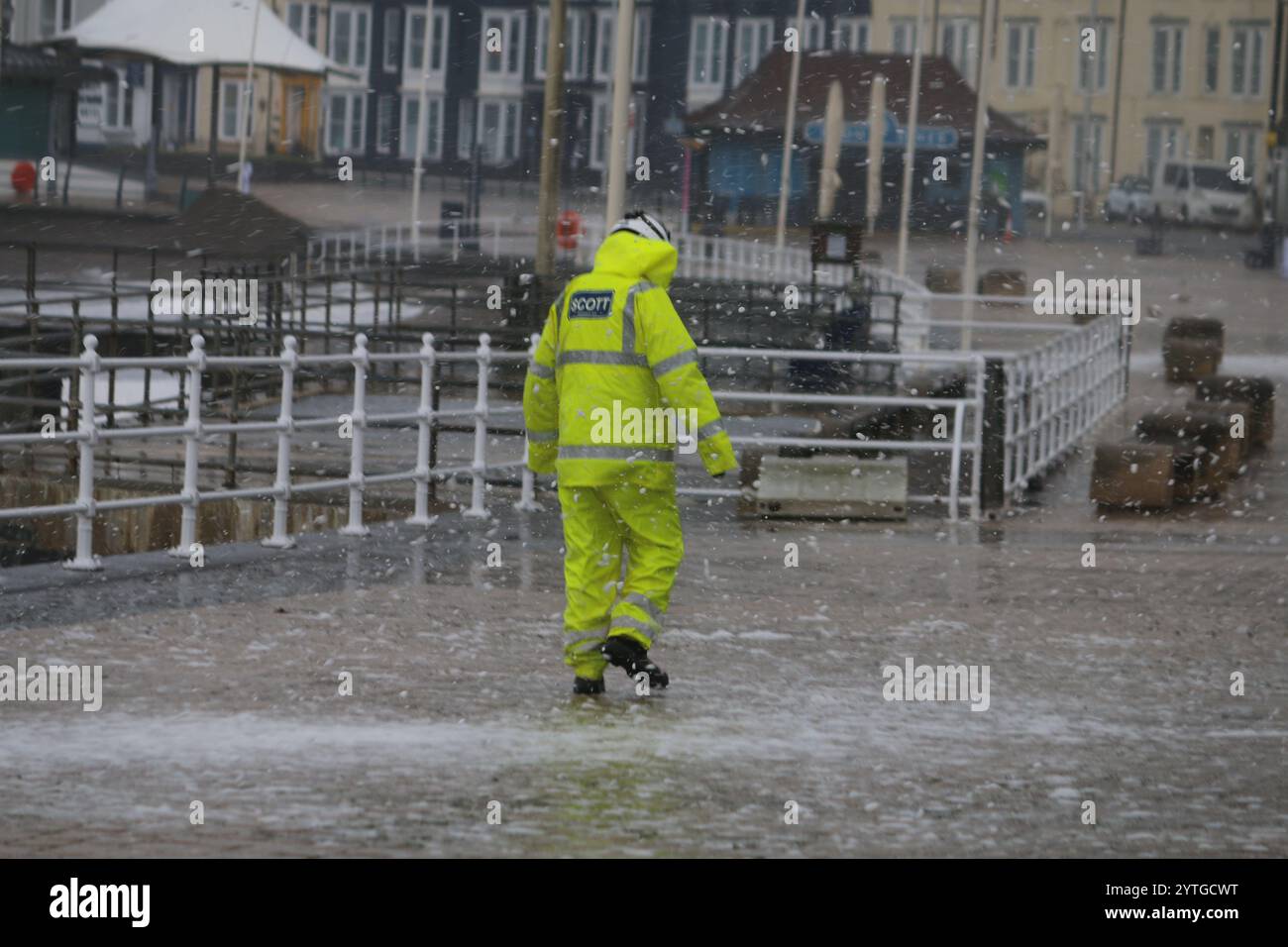 Aberystwyth Wales UK weather December 7th 2024 storm DARRAGH batters ...