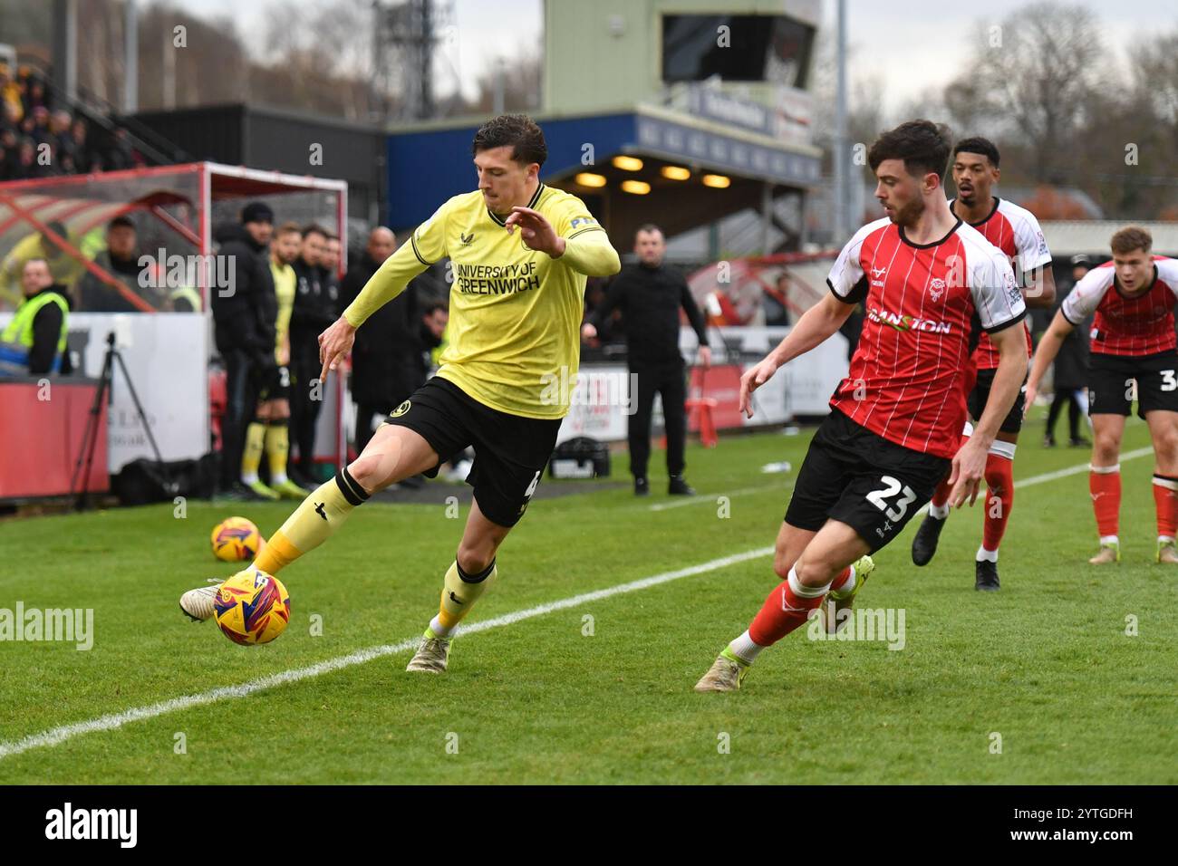 Lincoln, England. 7th Dec 2024. Alex Mitchell and Sean Roughan during ...