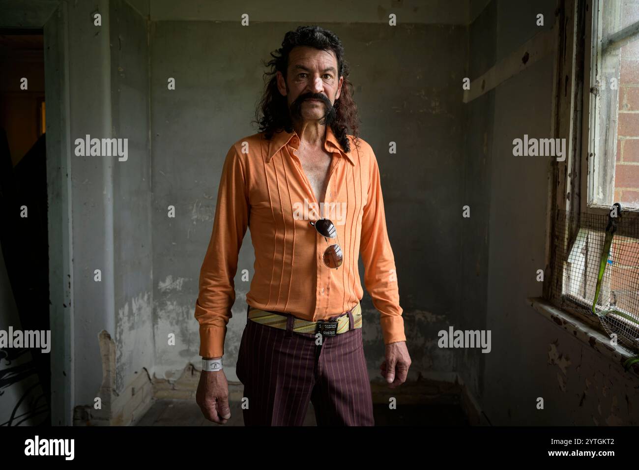 Contestant seen posing for photos during the Mullet Fest Grand Final ...