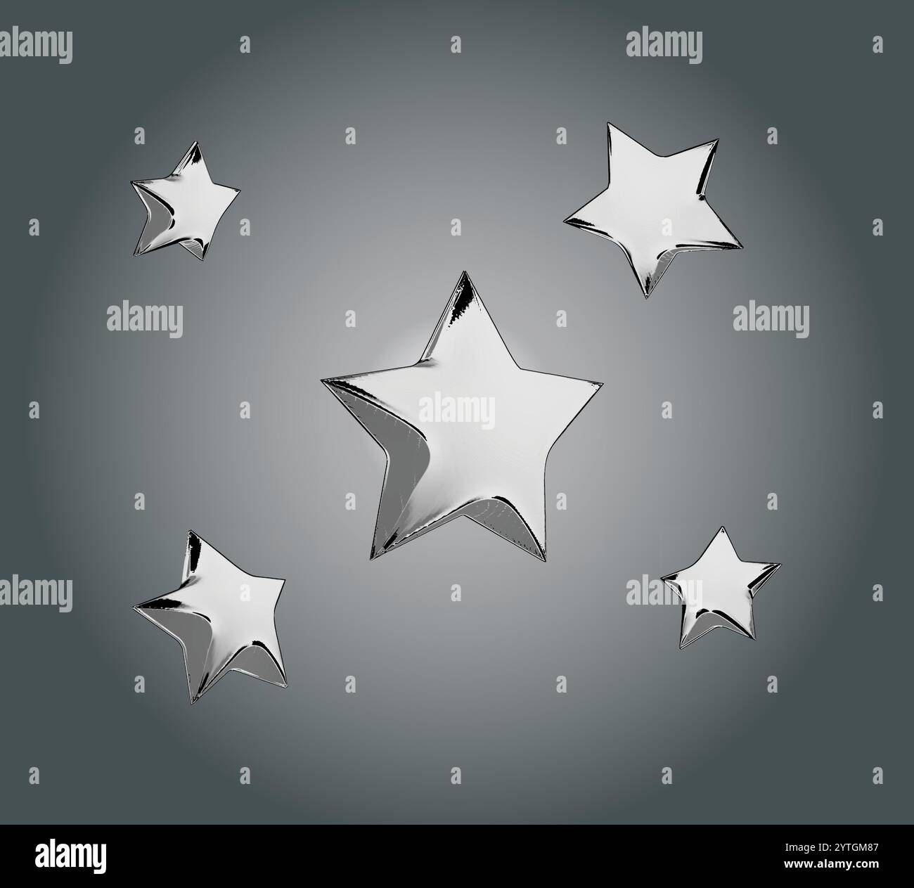 Five silver stars shining on a gray background Stock Vector Image & Art ...