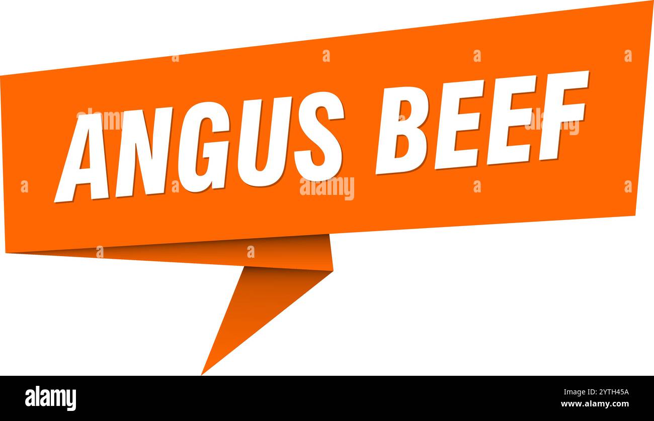 angus beef banner. angus beef speech bubble, label, sticker, ribbon ...