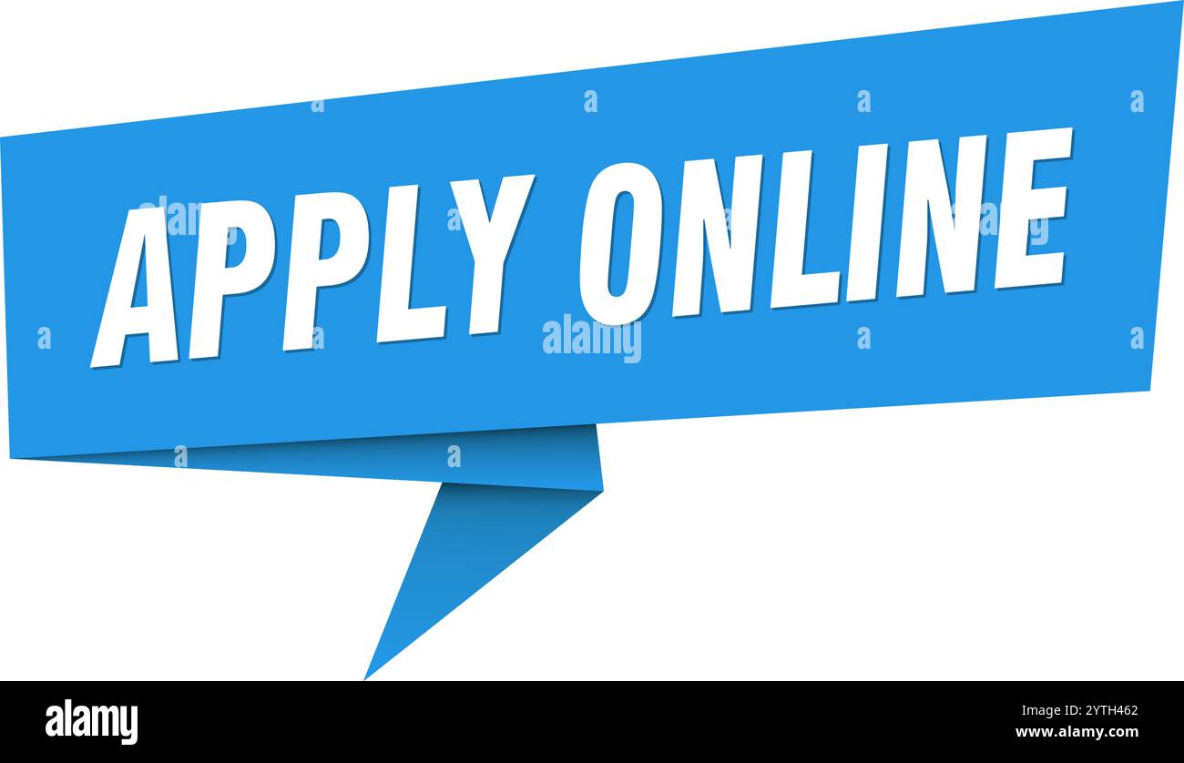 apply online banner. apply online speech bubble, label, sticker, ribbon ...