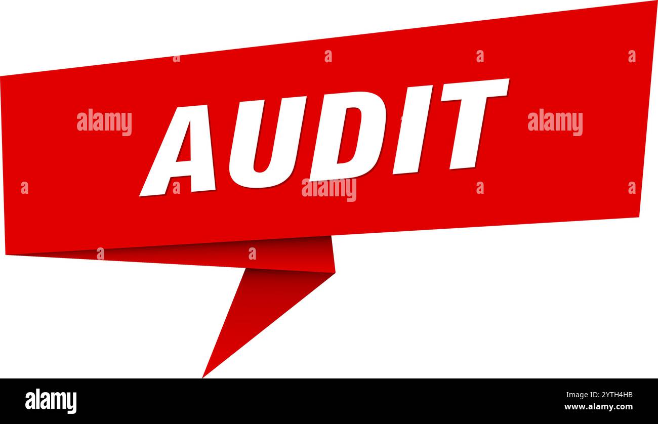 audit banner. audit speech bubble, label, sticker, ribbon, sign ...