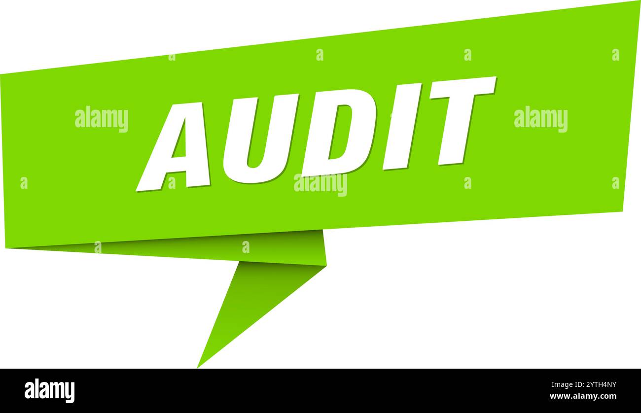 audit banner. audit speech bubble, label, sticker, ribbon, sign ...