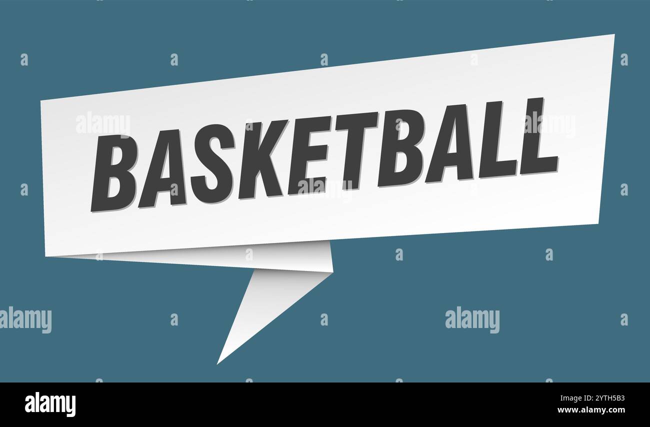 basketball banner. basketball speech bubble, label, sticker, ribbon ...