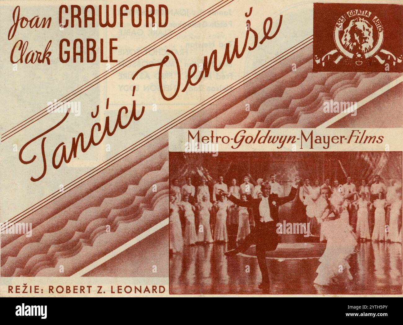 Front of Czech herald for JOAN CRAWFORD CLARK GABLE and FRED ASTAIRE in ...