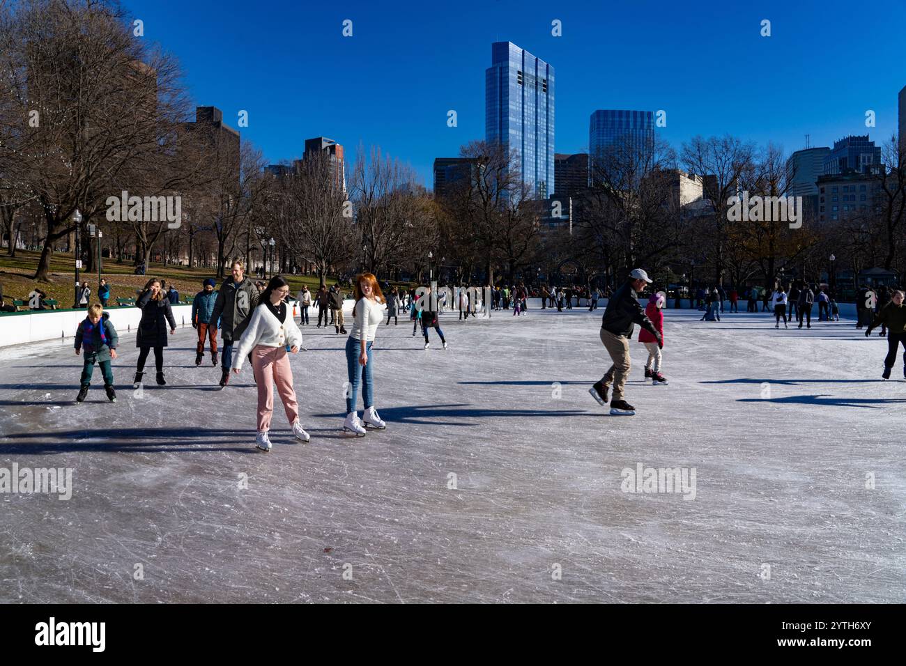 DECEMBER 2024, BOSTON, MA. - ice skating in Public Garden - outdoor ...