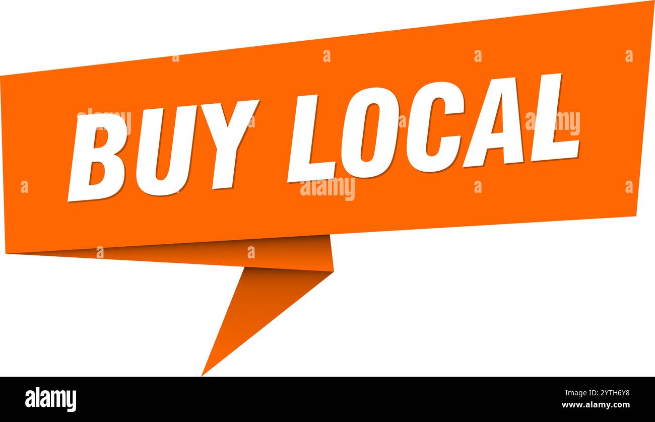 Shop local banner speech hi-res stock photography and images - Alamy