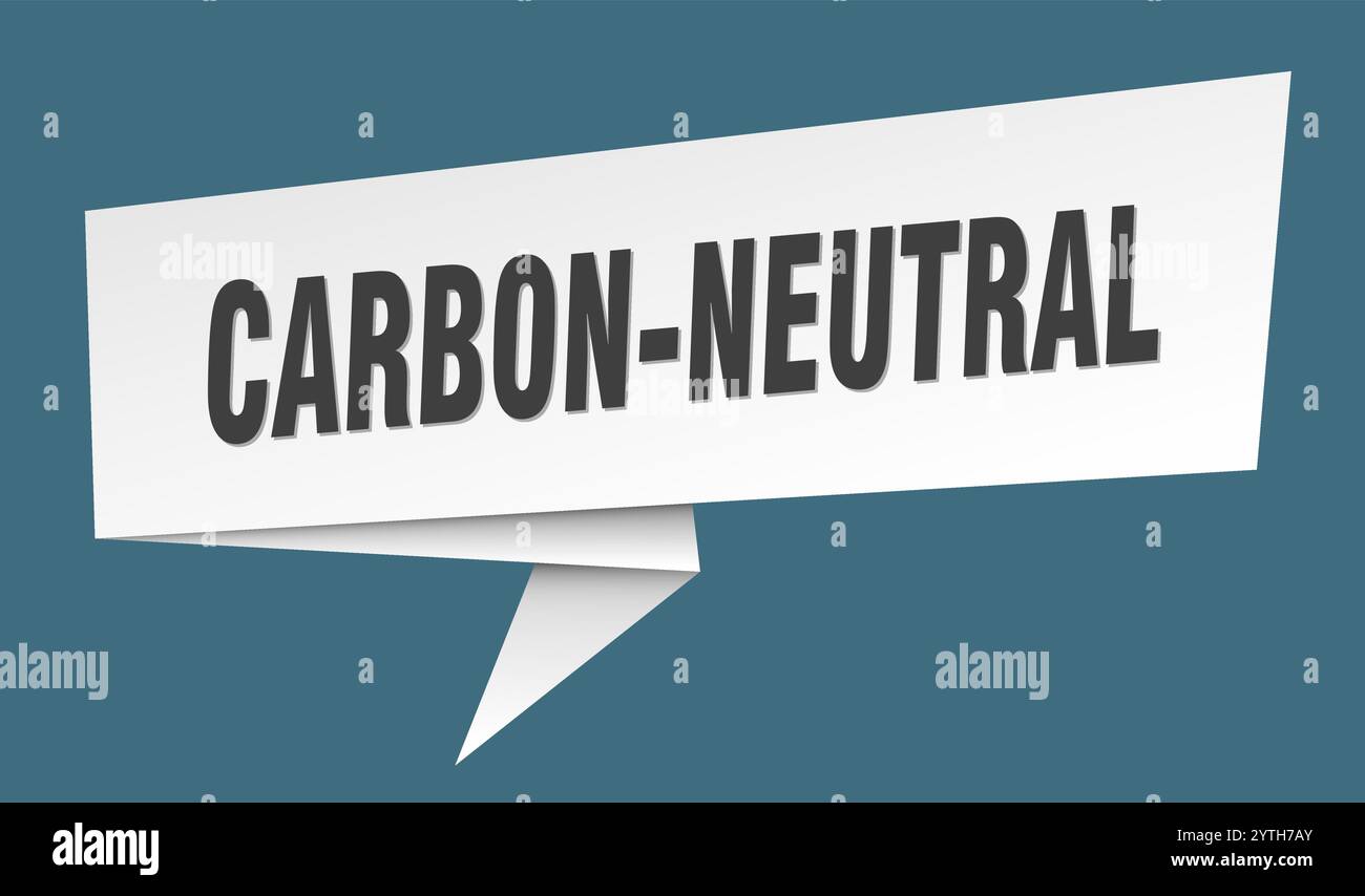 carbon-neutral banner. carbon-neutral speech bubble, label, sticker ...