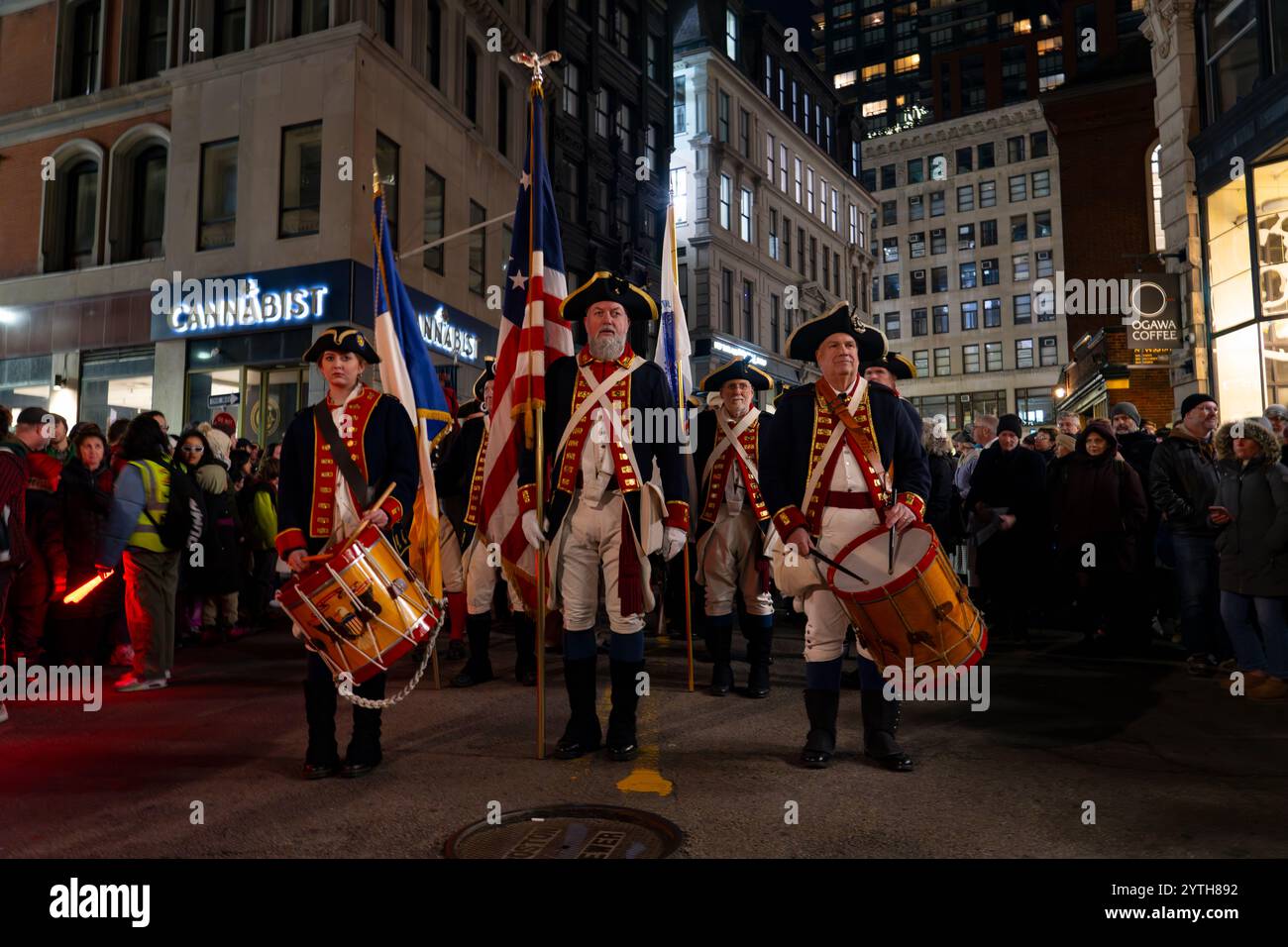 DECEMBER 16, 2023, BOSTON, MA. - Re-enactment Soldiers of American ...