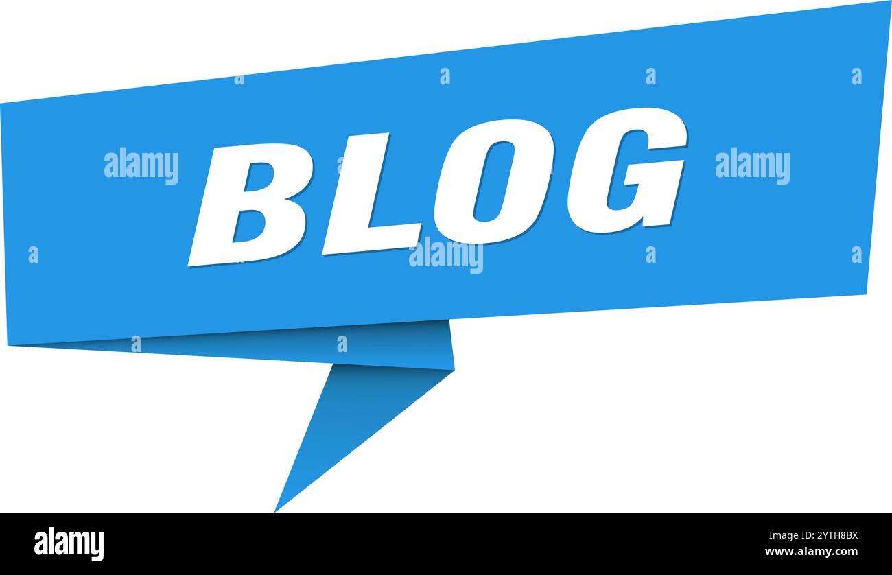 blog banner. blog speech bubble, label, sticker, ribbon, sign template ...