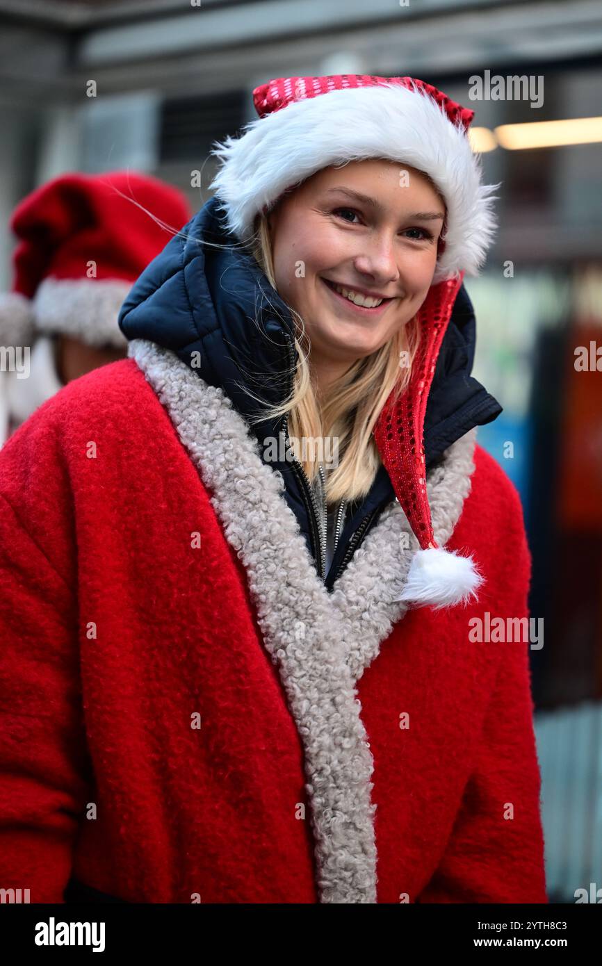 Helsingborg, Skåne, Sweden. December 1 2024. Christmas market. People ...