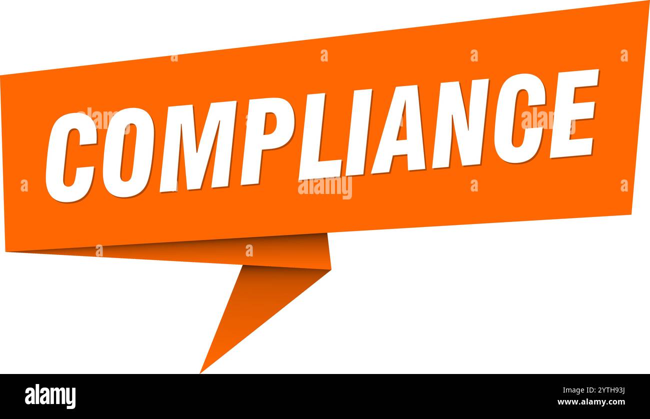 compliance banner. compliance speech bubble, label, sticker, ribbon ...