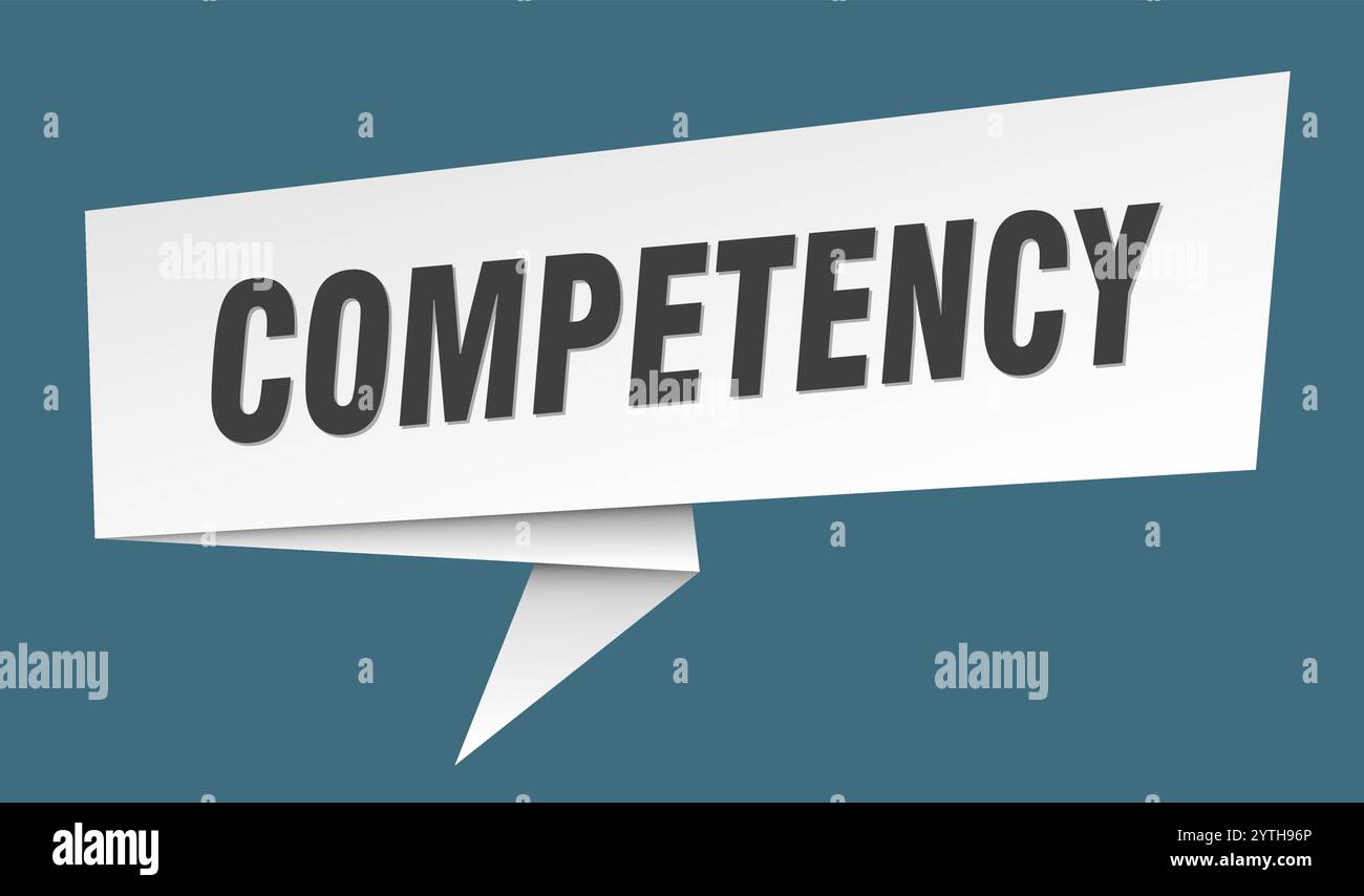 competency banner. competency speech bubble, label, sticker, ribbon ...