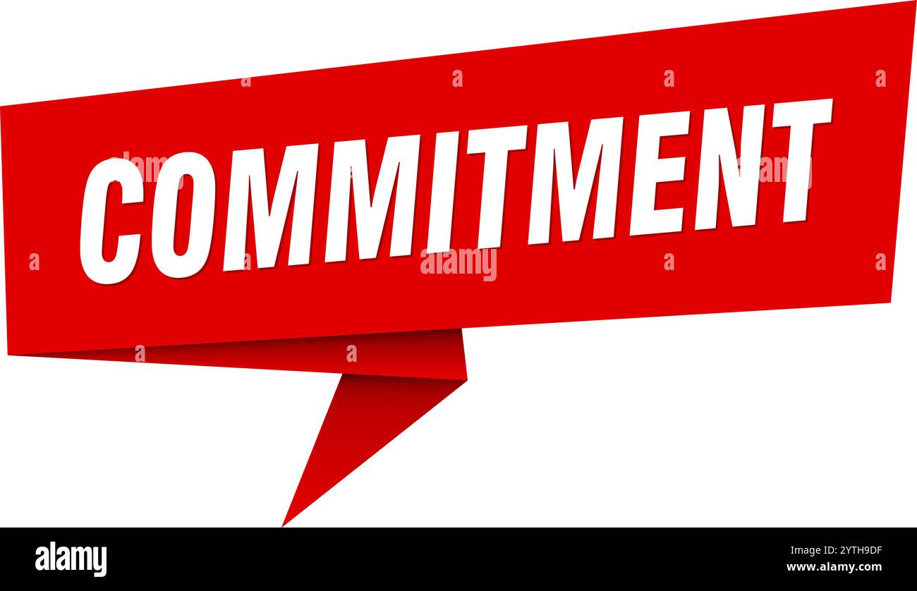 commitment banner. commitment speech bubble, label, sticker, ribbon ...