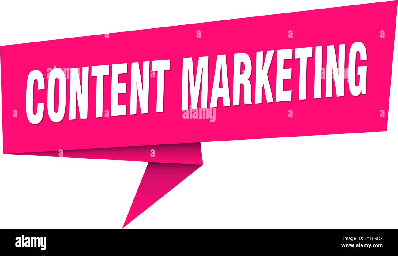 content marketing banner. content marketing speech bubble, label ...