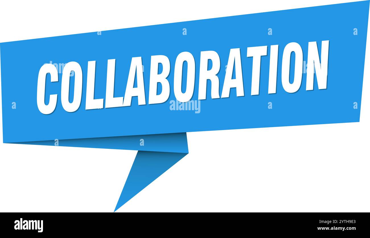 collaboration banner. collaboration speech bubble, label, sticker ...