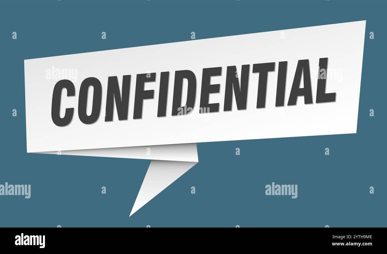 confidential banner. confidential speech bubble, label, sticker, ribbon ...
