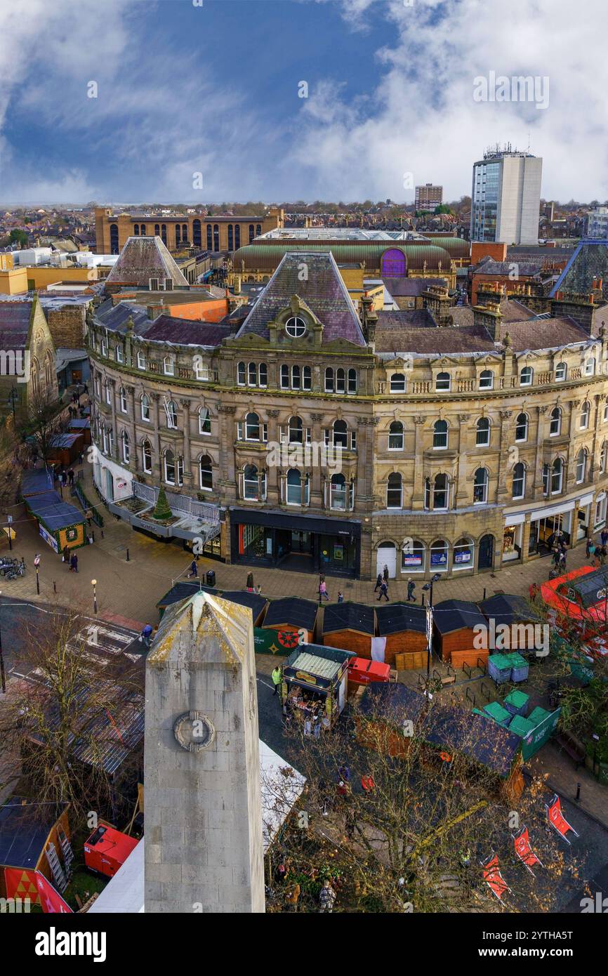 This is a stunning aerial view of Harrogate Town Centre from the top of ...