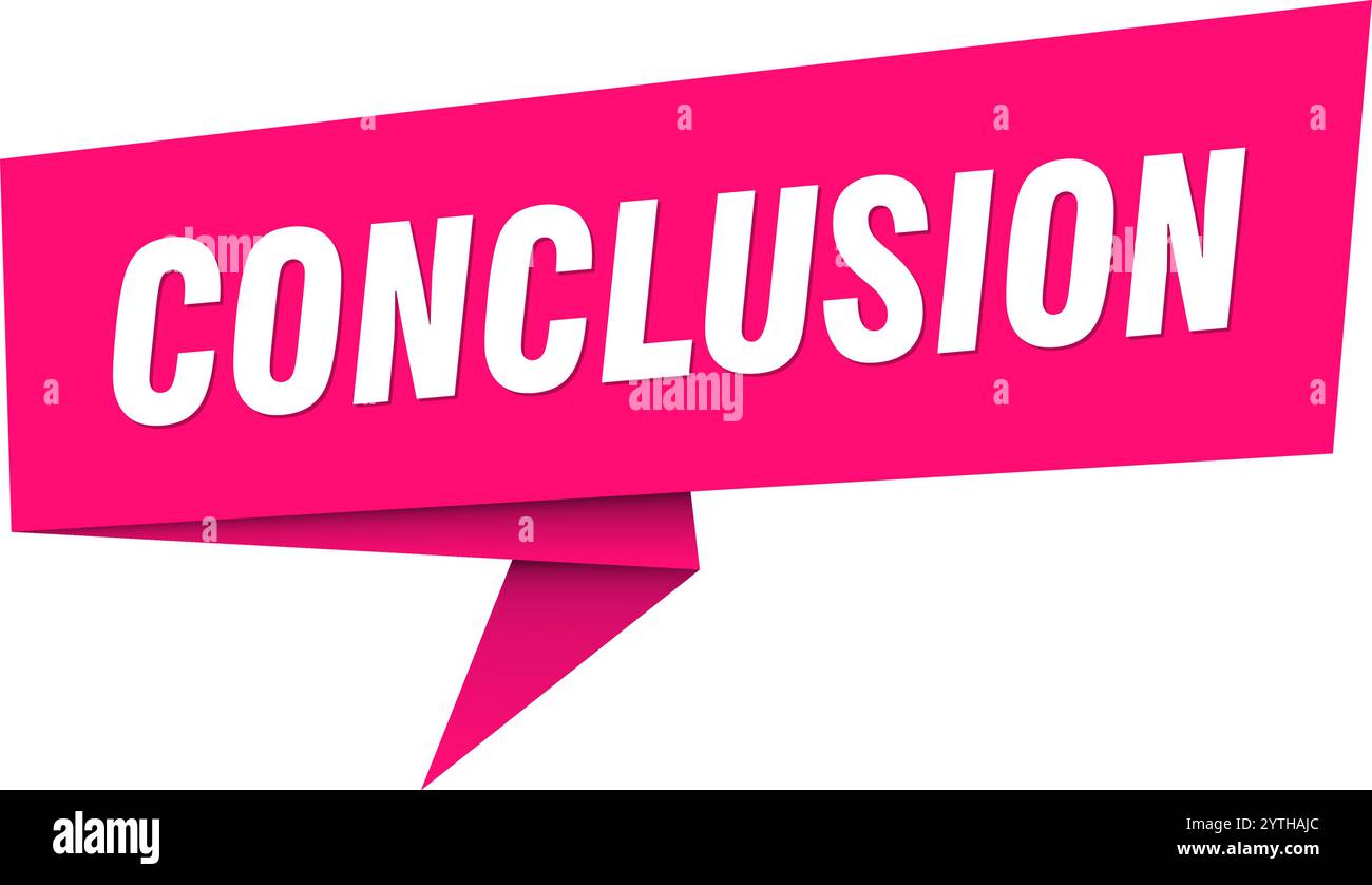 conclusion banner. conclusion speech bubble, label, sticker, ribbon ...