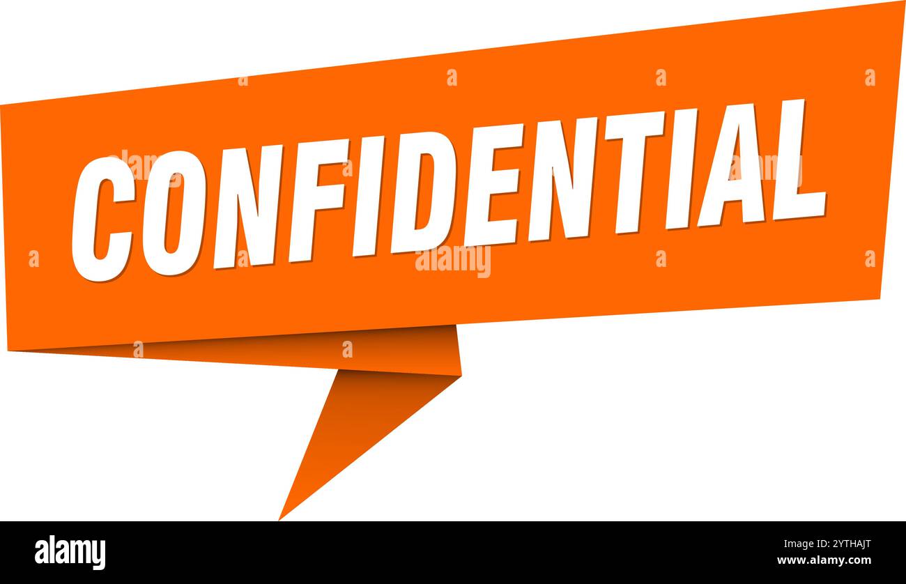 confidential banner. confidential speech bubble, label, sticker, ribbon ...