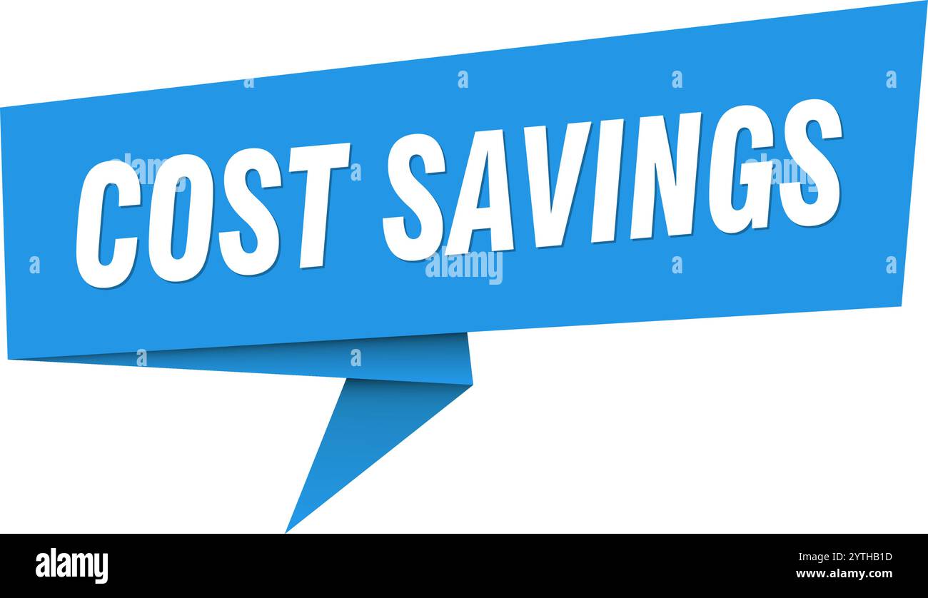 cost savings banner. cost savings speech bubble, label, sticker, ribbon ...