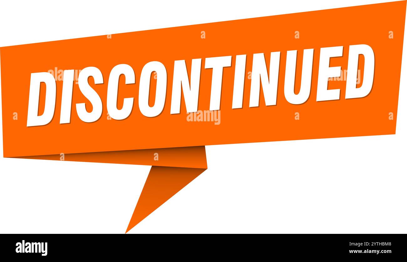 discontinued banner. discontinued speech bubble, label, sticker, ribbon ...