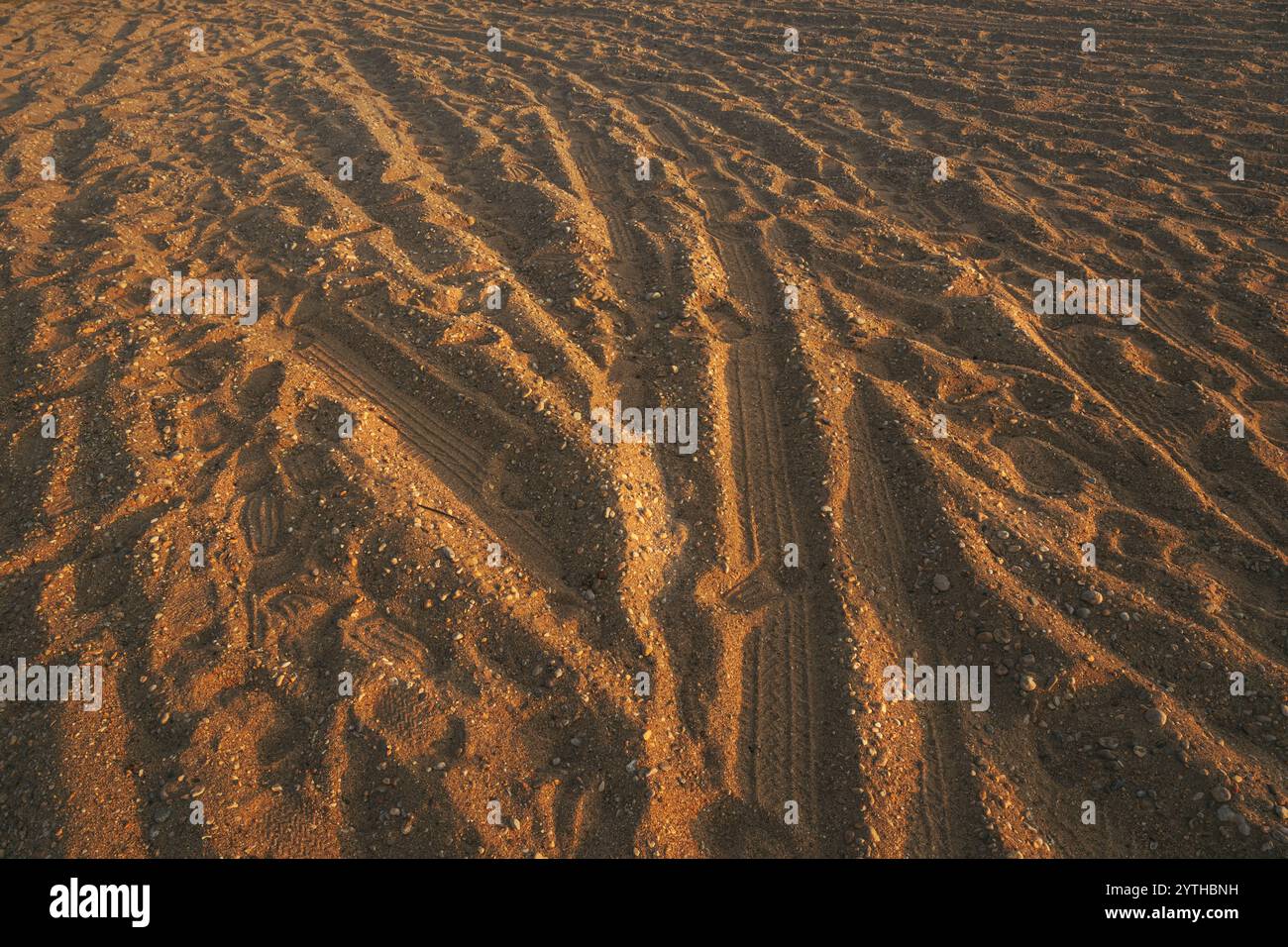 Tire track tread marks in sandy dust road, selective focus Stock Photo ...