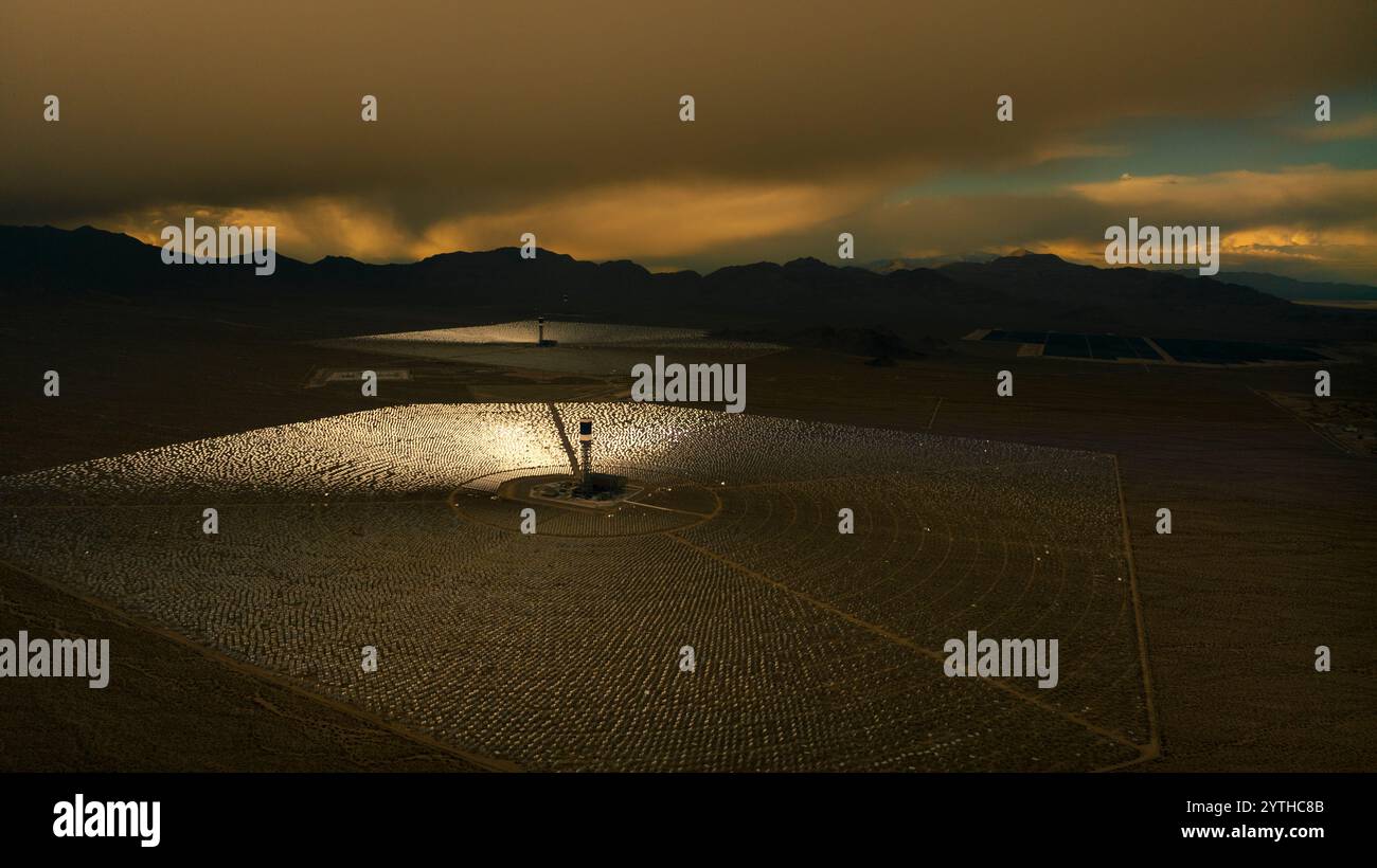 FEB 27, 2024, LAS VEGAS, NEVADA - USA -Solar power Plant outside of Las ...