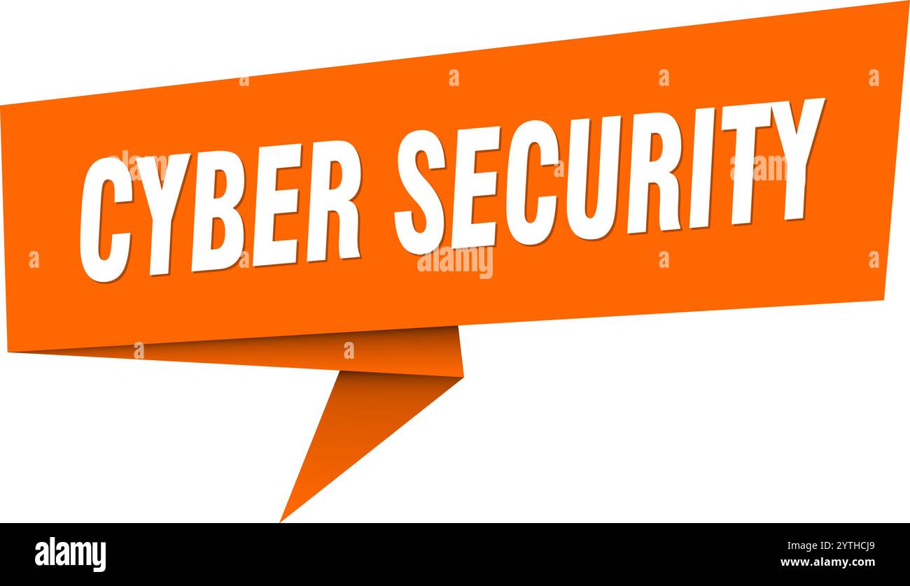cyber security banner. cyber security speech bubble, label, sticker ...