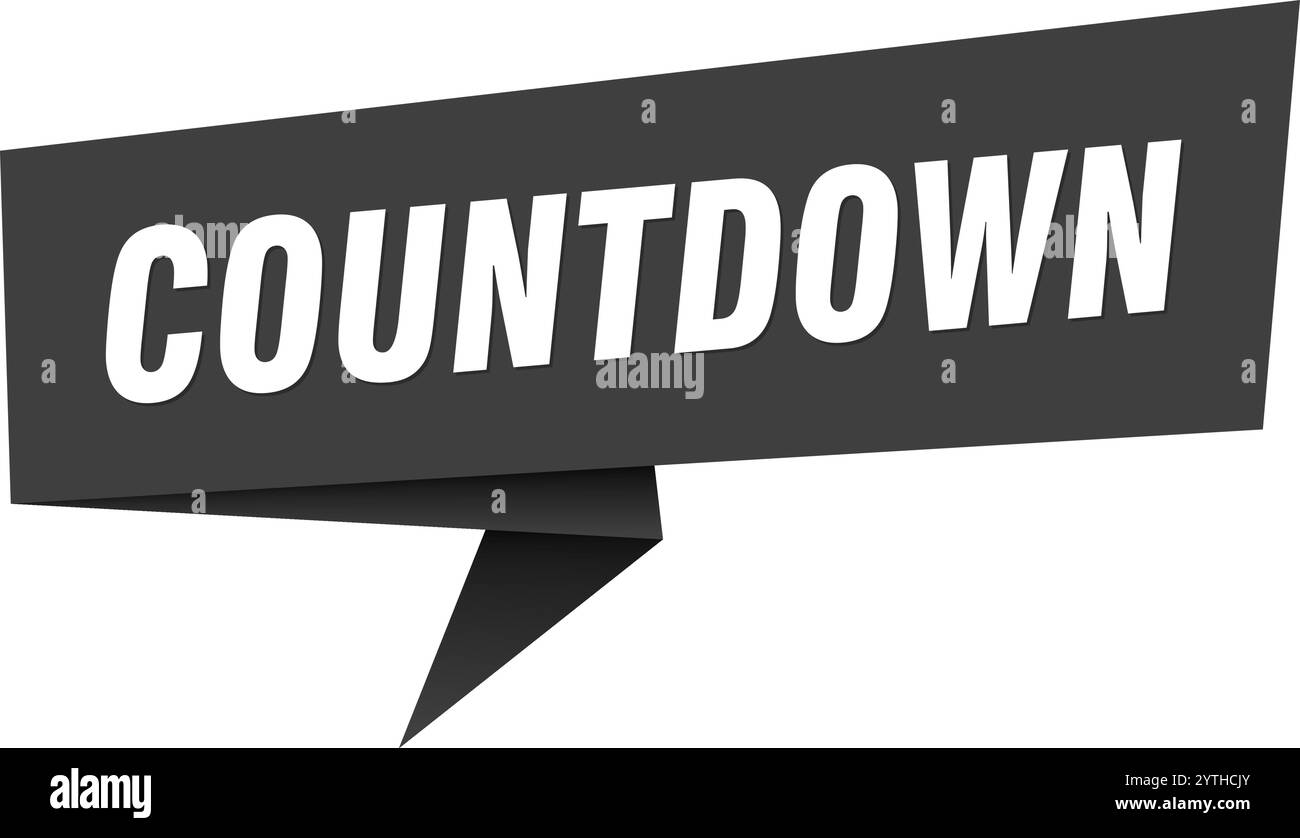 countdown banner. countdown speech bubble, label, sticker, ribbon, sign ...