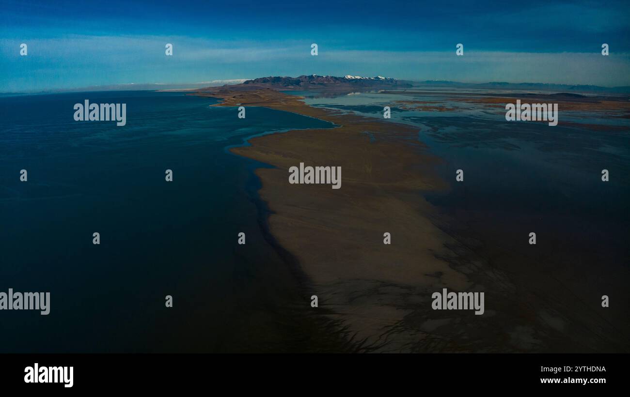 MARCH 2024, GREAT SALT LAKE, UTAH - Bridger and Farmington Bay's are ...