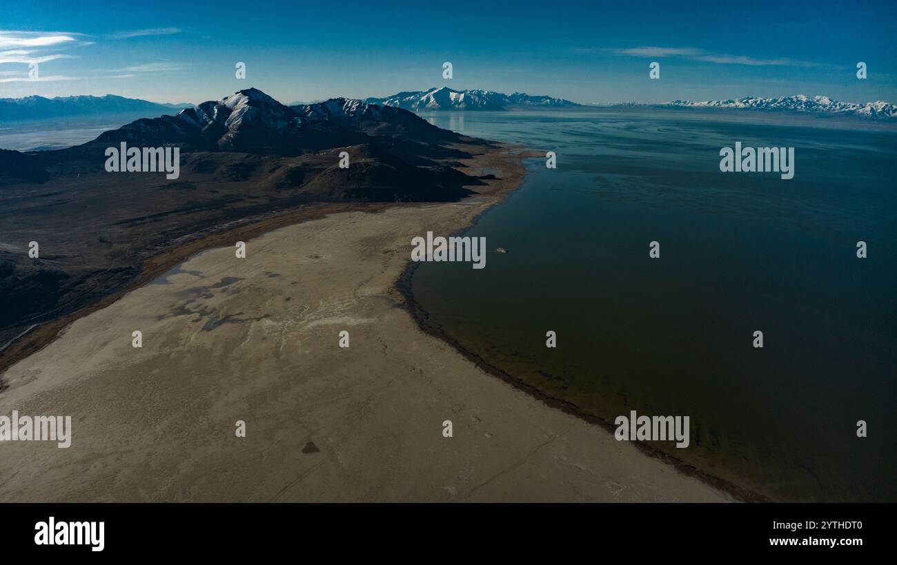 MARCH 2024, GREAT SALT LAKE, UTAH - Bridger and Farmington Bay's are ...