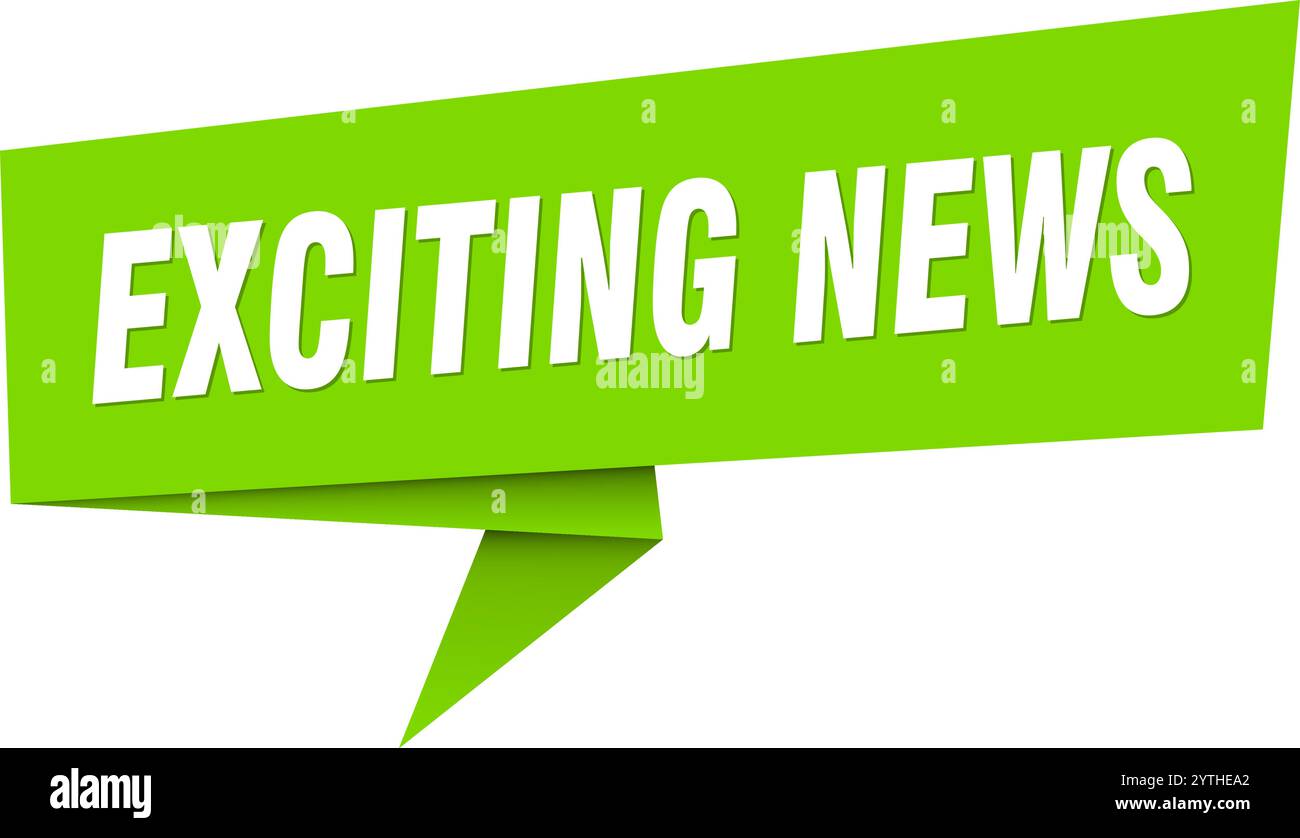 exciting news banner. exciting news speech bubble, label, sticker ...
