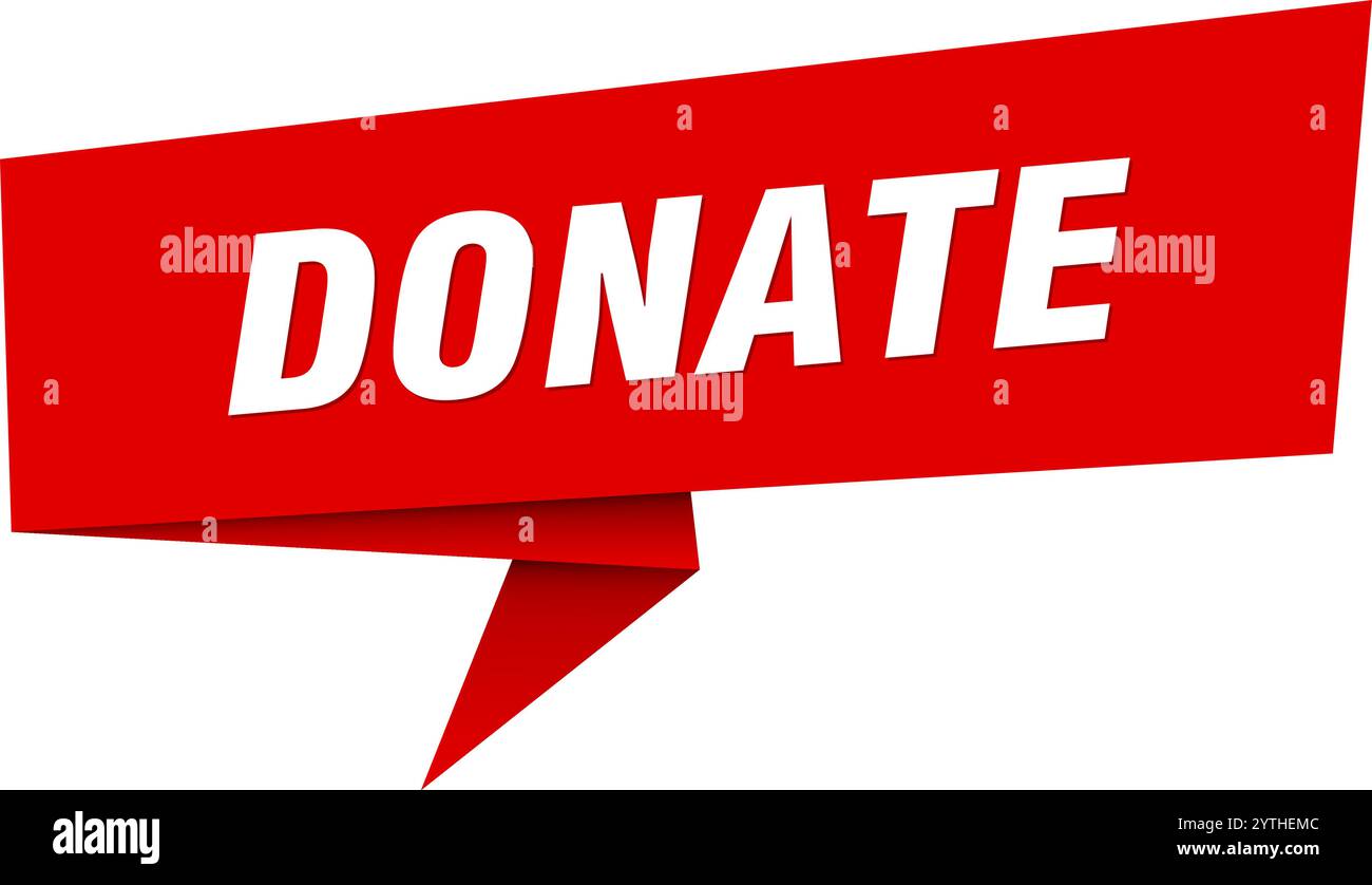 donate banner. donate speech bubble, label, sticker, ribbon, sign ...
